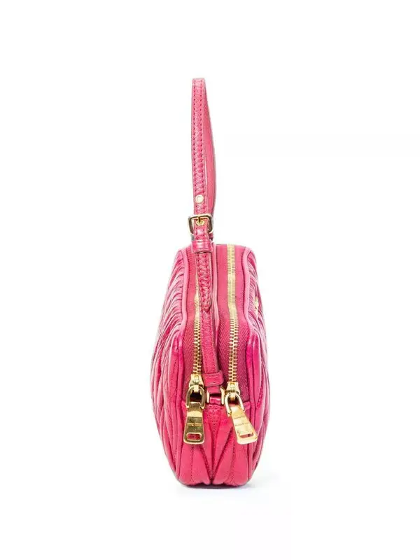 Miu Miu Matelassé Double-zip Pouch