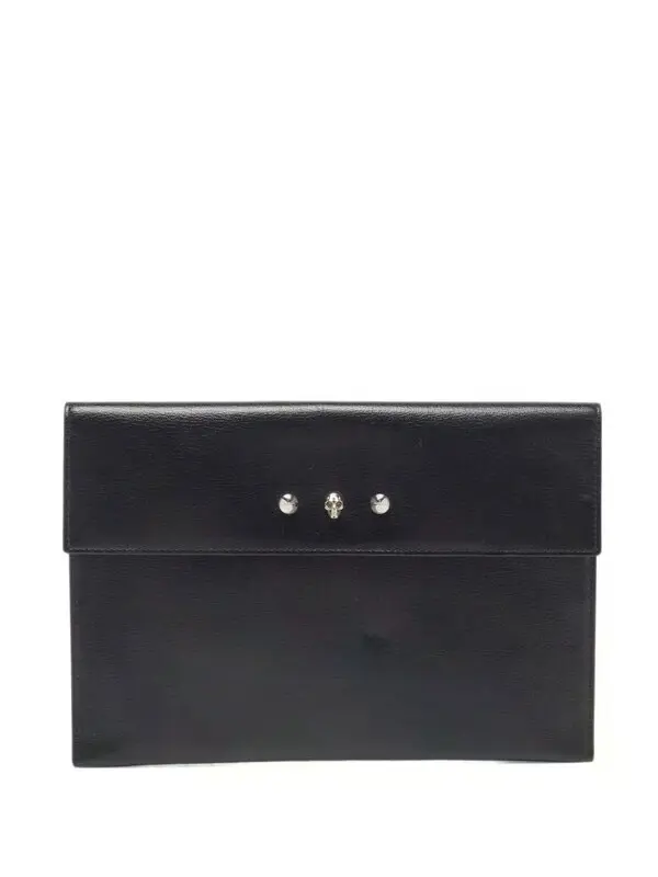 Alexander McQueen Skull-motif Leather Clutch Bag - Black