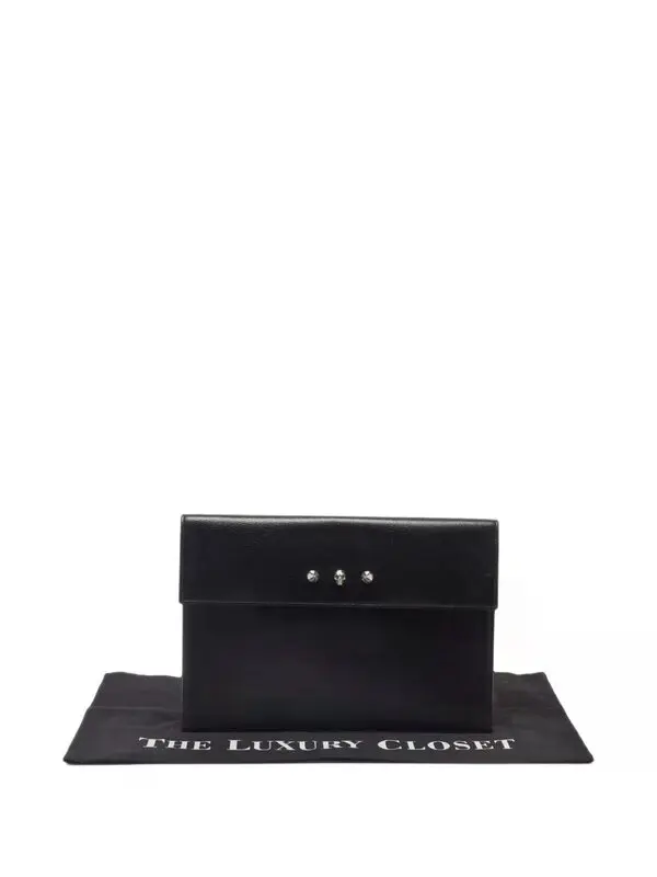 Alexander McQueen Skull-motif Leather Clutch Bag