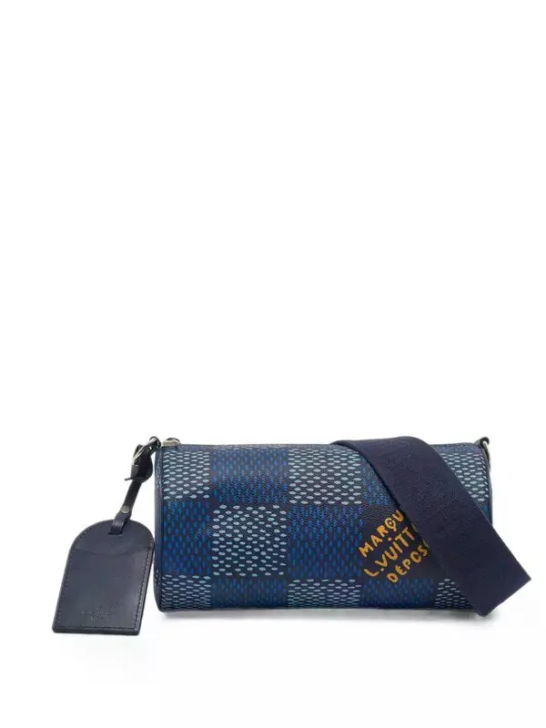 LOUIS VUITTON X Nigo 2020 Pm Soft Polochon Damier Heritage Messenger Bag - Blue