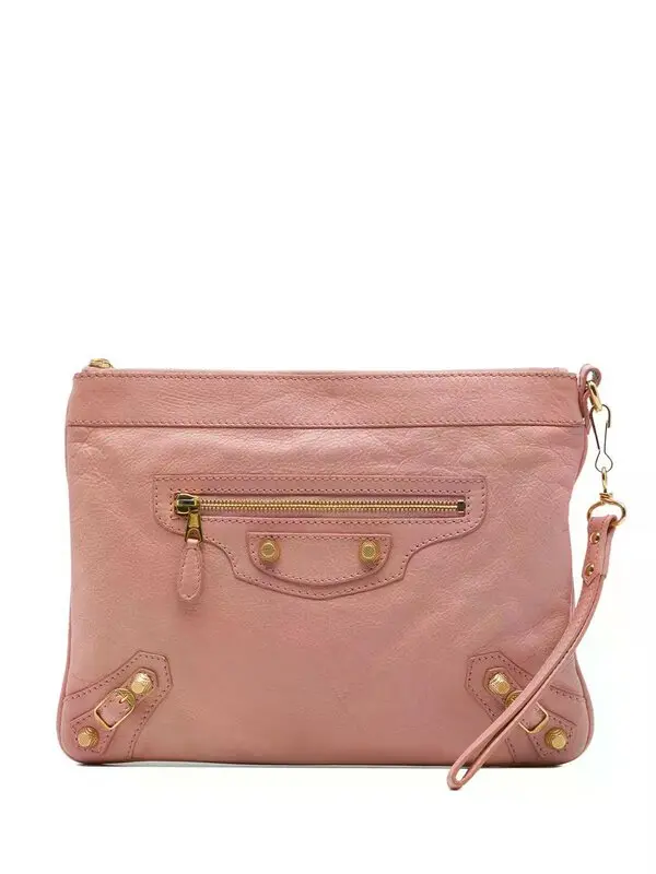 Balenciaga 2013 Lambskin Motocross Giant 12 Clutch Bag - Pink