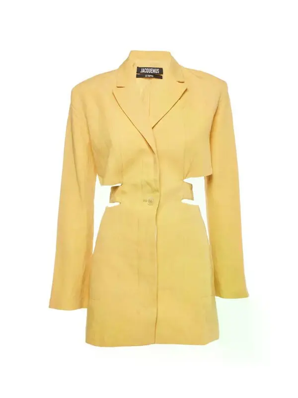 Jacquemus Waist Cutout Mini Dress - Yellow
