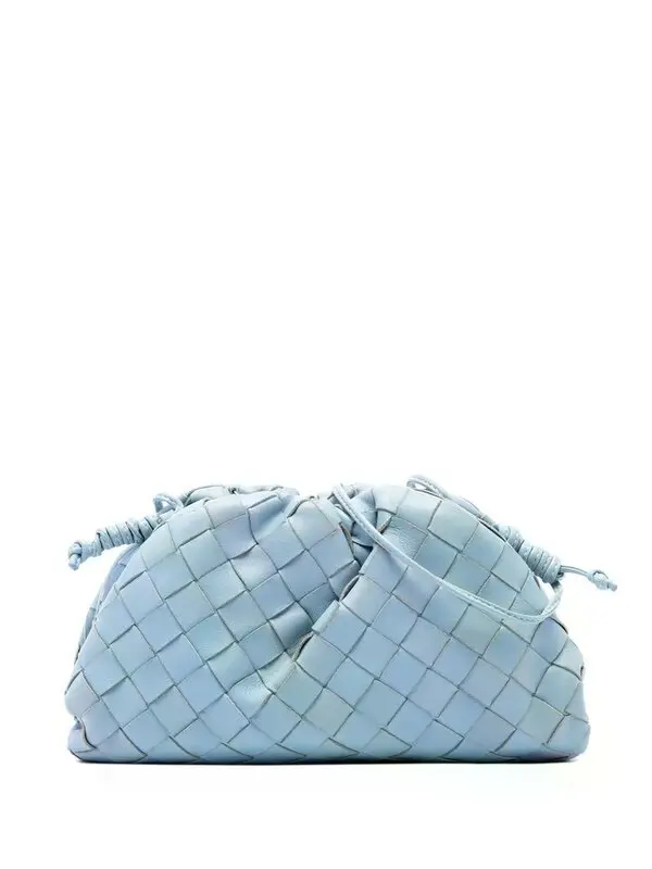 Bottega Veneta 2012-2026 Nappa Intrecciato The Mini Pouch Crossbody Bag - Blue
