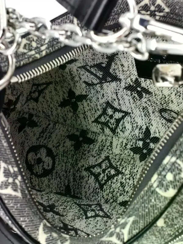 LOUIS VUITTON Monogram Jacquard Denim Loop Hobo Bag
