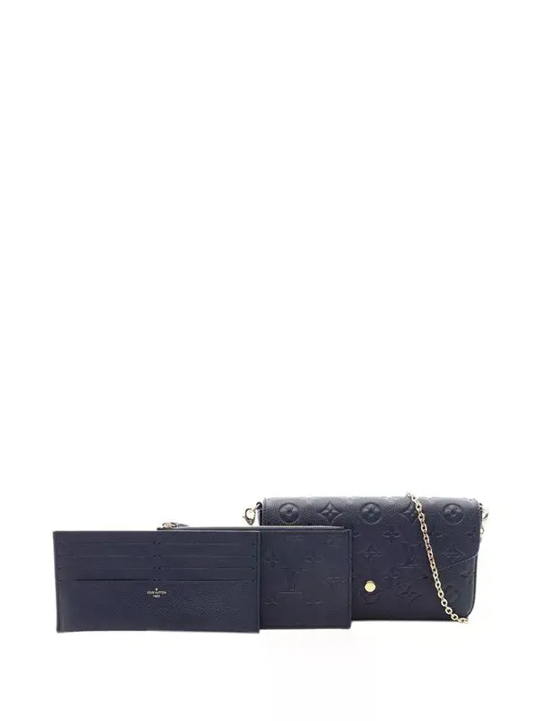 LOUIS VUITTON 2021-2026 Monogram Empreinte Pochette Felicie Crossbody Bag - Black