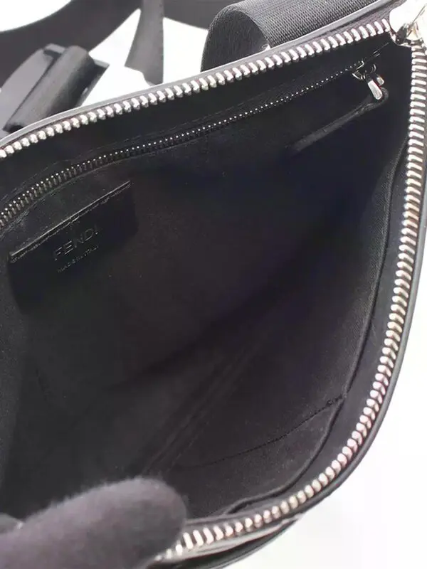 Fendi 2010-2026 Ff Embossed Leather 1974 Crossbody Bag - Brown