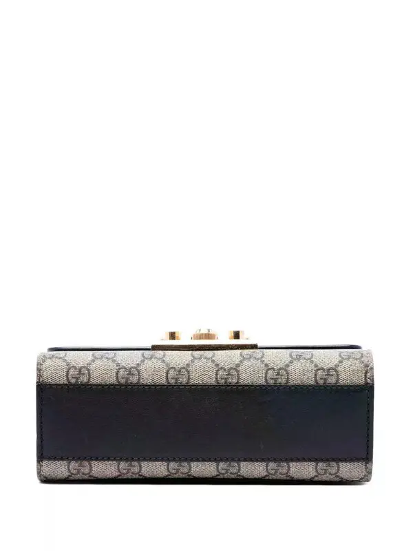 Gucci Gg Supreme Padlock Crossbody Bag - Black