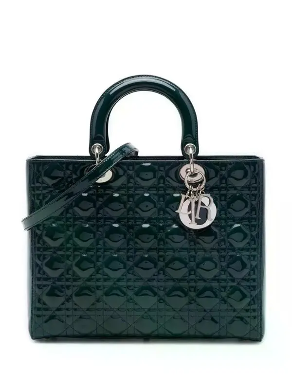 Dior 2011 Large Patent Cannage Lady Satchel