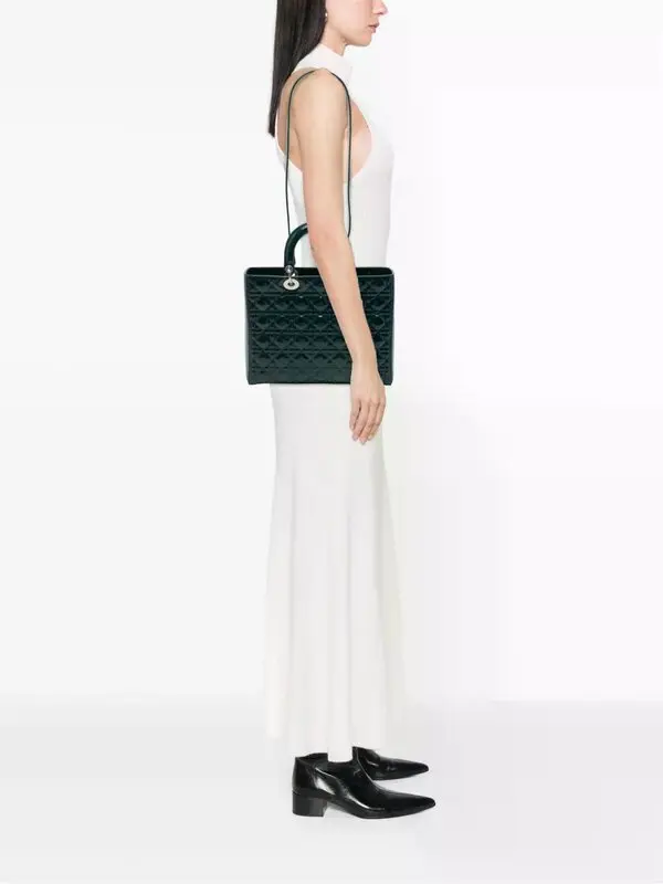 Dior 2011 Large Patent Cannage Lady Satchel