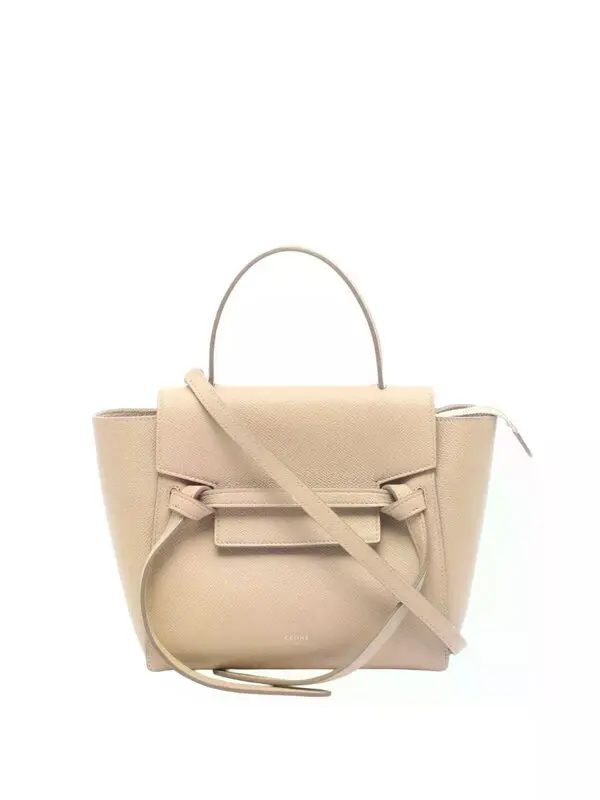 Celine 2000-2026 Nano Grained Calfskin Belt Bag Satchel - Brown