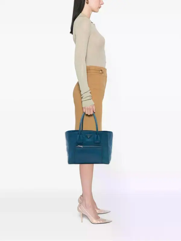 Prada Soft Calf Leather Shopping Tote
