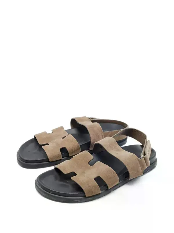 Hermès H Cutout Slingback Sandals - Neutrals