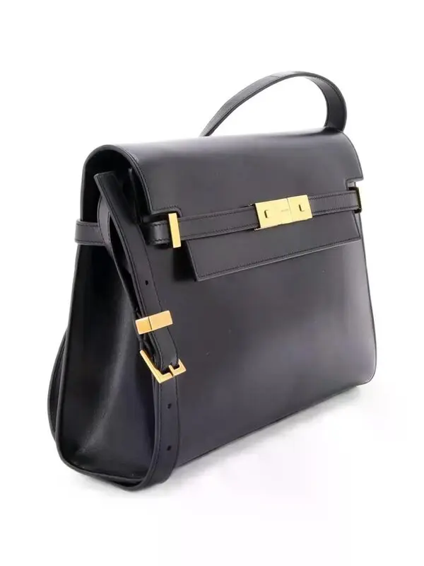 Saint Laurent Manhattan Leather Medium Shoulder Bag - Black