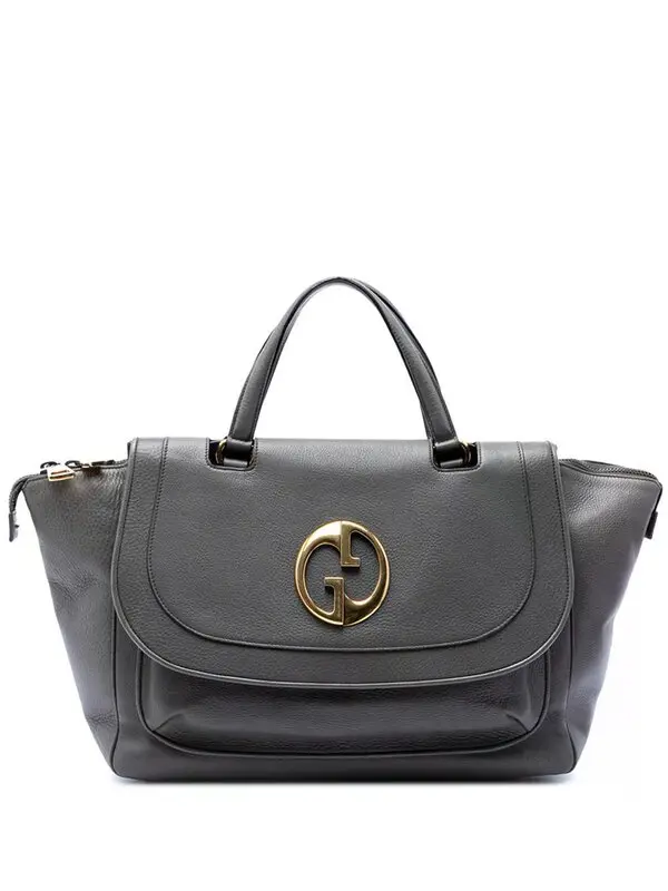 Gucci 1973 Medium Calfskin Handbag - Grey