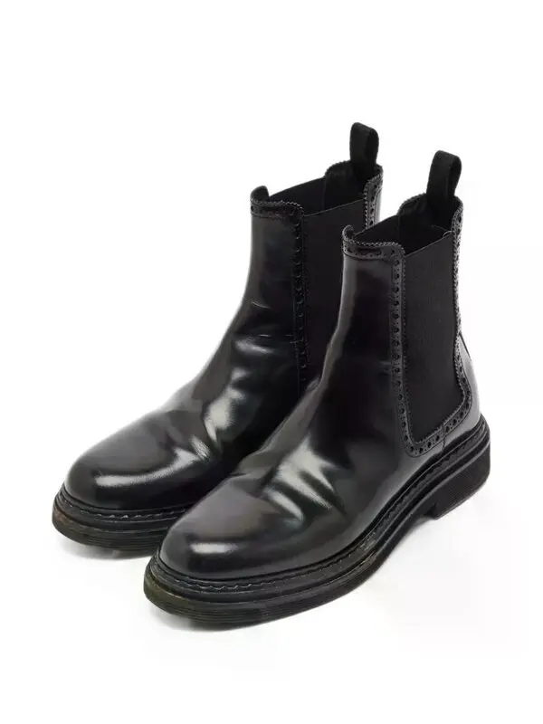Dolce & Gabbana Brogue-detail Leather Chelsea Boots