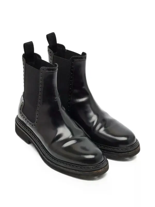Dolce & Gabbana Brogue-detail Leather Chelsea Boots