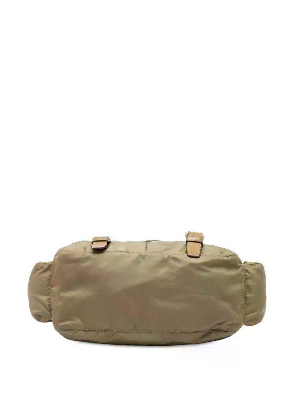 Prada Tessuto Double Buckle Messenger Bag