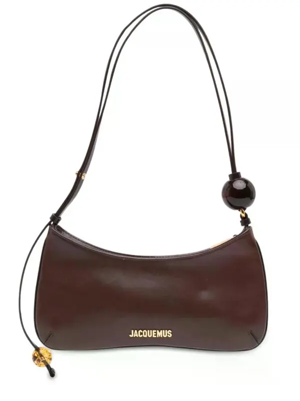 Jacquemus 2022-2026 Calfskin Le Bisou Perle Shoulder Bag - Brown