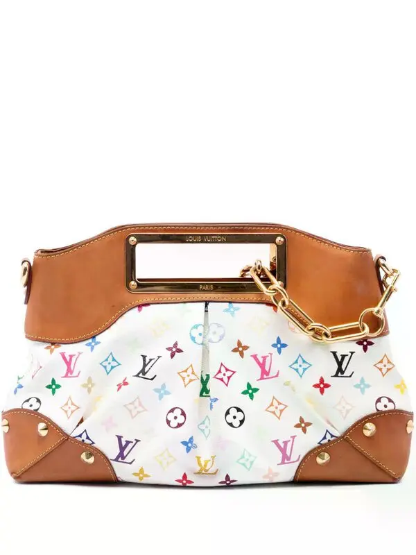 LOUIS VUITTON Monogram Multicolore Judy Mm Satchel - White
