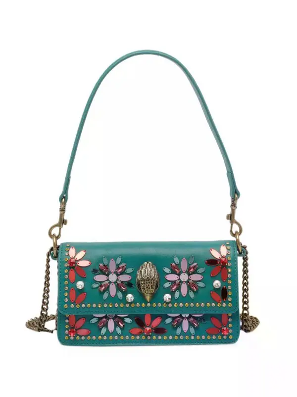 Kurt Geiger Crystal-embellished Eagle-motif Shoulder Bag - Green