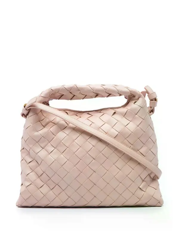 Bottega Veneta Mini Nappa Intrecciato Hop Satchel - Pink
