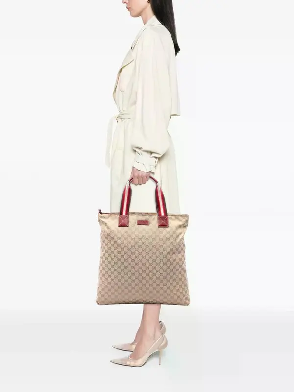 Gucci 2016-2026 Gg Canvas Web Vertical Tote Bag