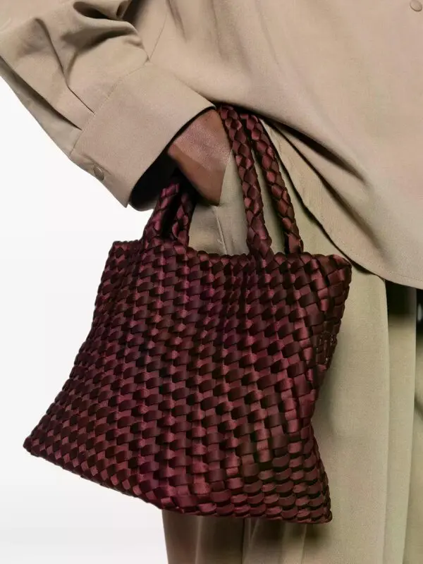 MARREA Woven Satin Shoulder Bag