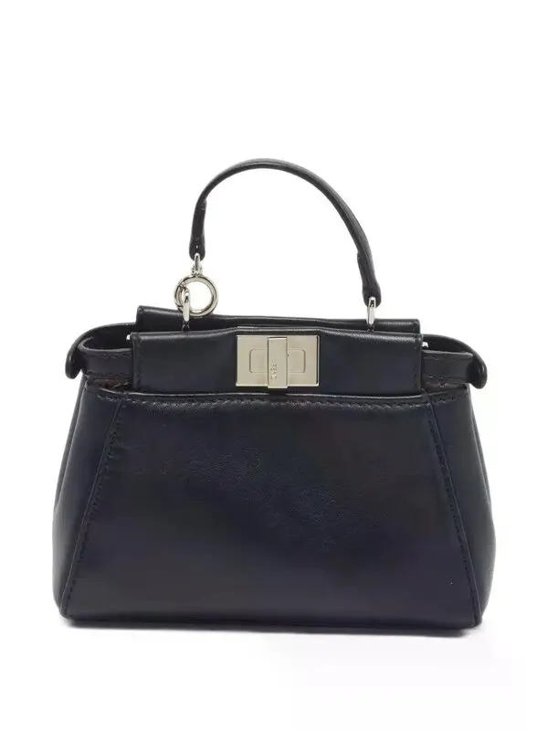 Fendi 2016 Micro Embroidered Peekaboo Crossbody Bag - Blue
