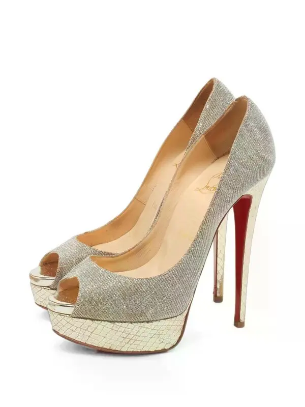 CHRISTIAN LOUBOUTIN Lady Peep Python-embossed Sandals