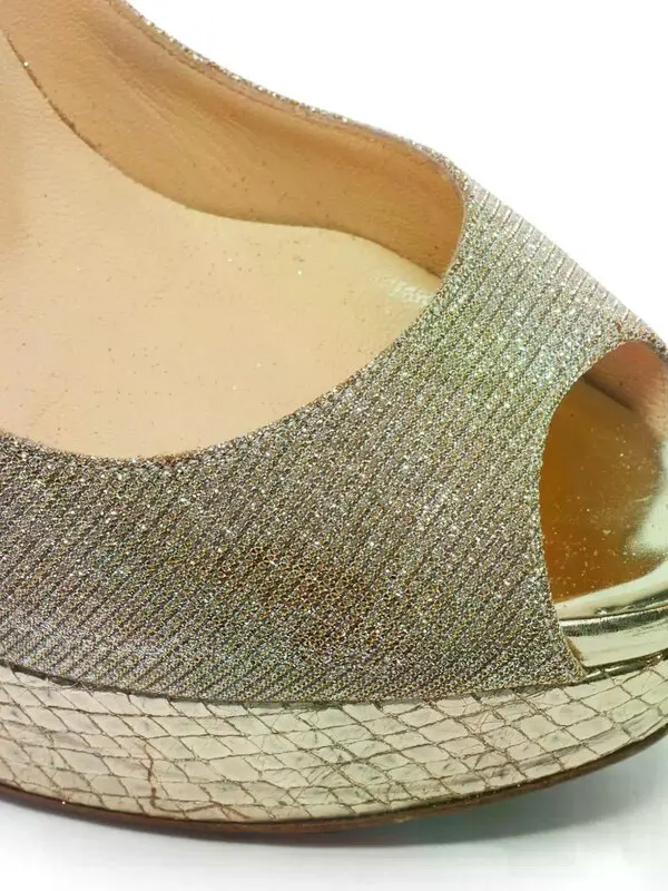 CHRISTIAN LOUBOUTIN Lady Peep Python-embossed Stiletto Sandals