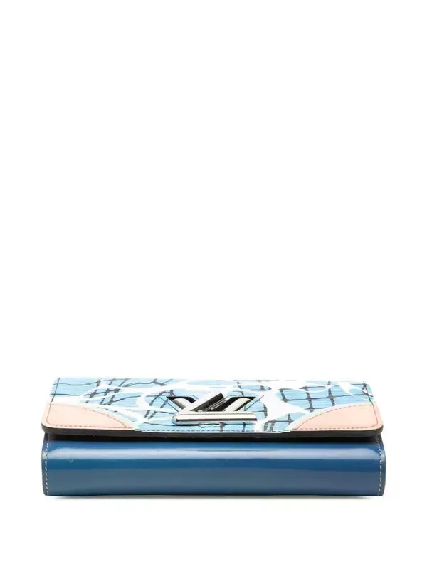 LOUIS VUITTON 2015 Epi Aqua Twist Wallet On Chain Crossbody Bag