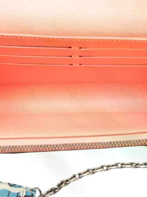 LOUIS VUITTON 2015 Epi Aqua Twist Wallet On Chain Crossbody Bag