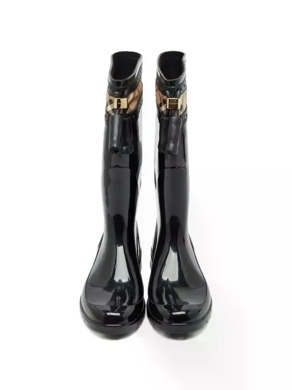 Burberry Haymarket Tassel Rain Boots