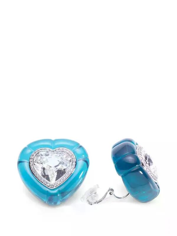 SWAROVSKI Dulcis Heart-shape Earrings - Silver