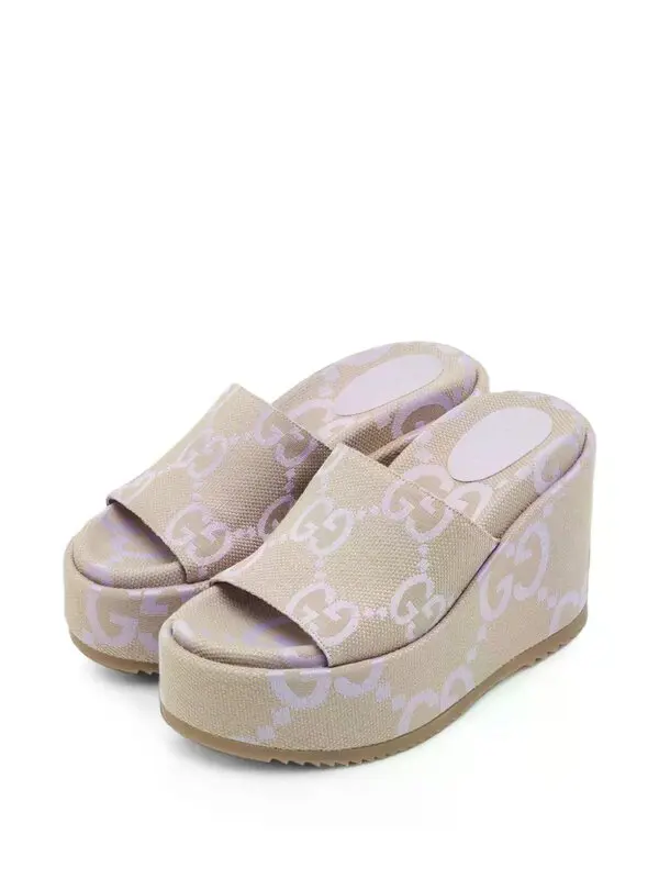 Gucci Jumbo Gg Platform Slide Sandals