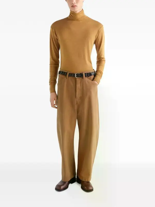 LEMAIRE Stand Collar Wool Silk Jersey Top