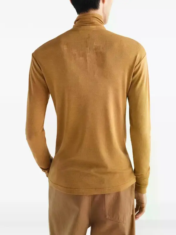 LEMAIRE Stand Collar Wool Silk Jersey Top