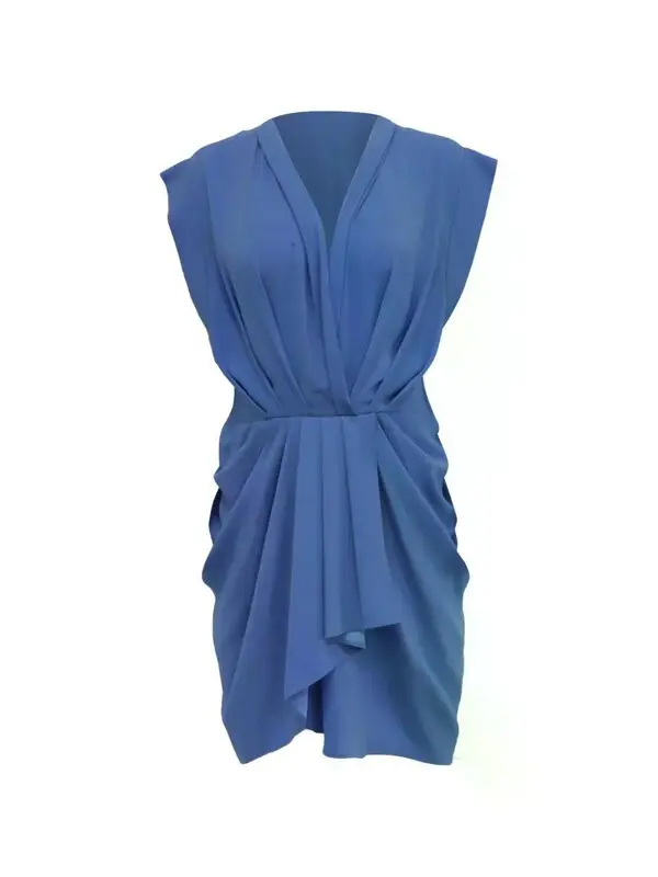 IRO PARIS Wrap-effect Mini Dress - Blue