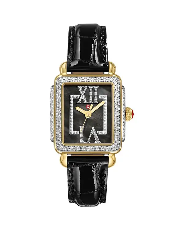 Michele Deco Madison Mid Watch, 29mm X 31mm - Black