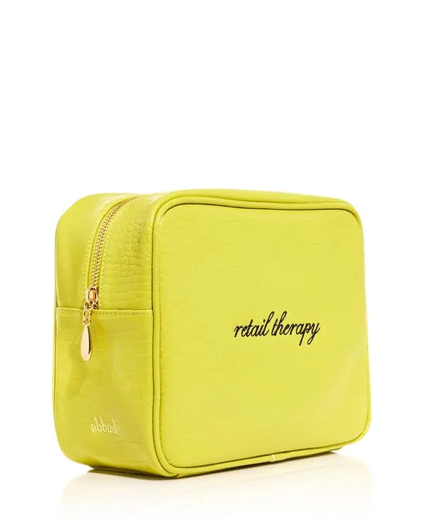 ABBODE Retail Therapy Croc Embossed Faux Leather Pouch