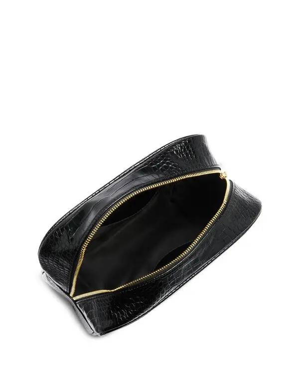 ABBODE Necessities Croc Embossed Faux Leather Pouch