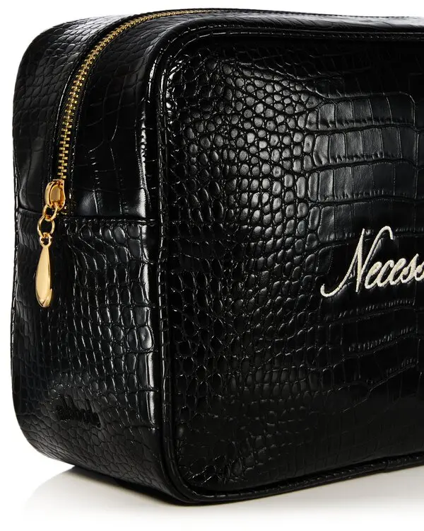 ABBODE Necessities Croc Embossed Faux Leather Pouch