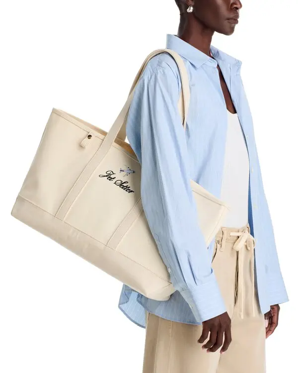 ABBODE Jet Setter Embroidered Canvas Tote