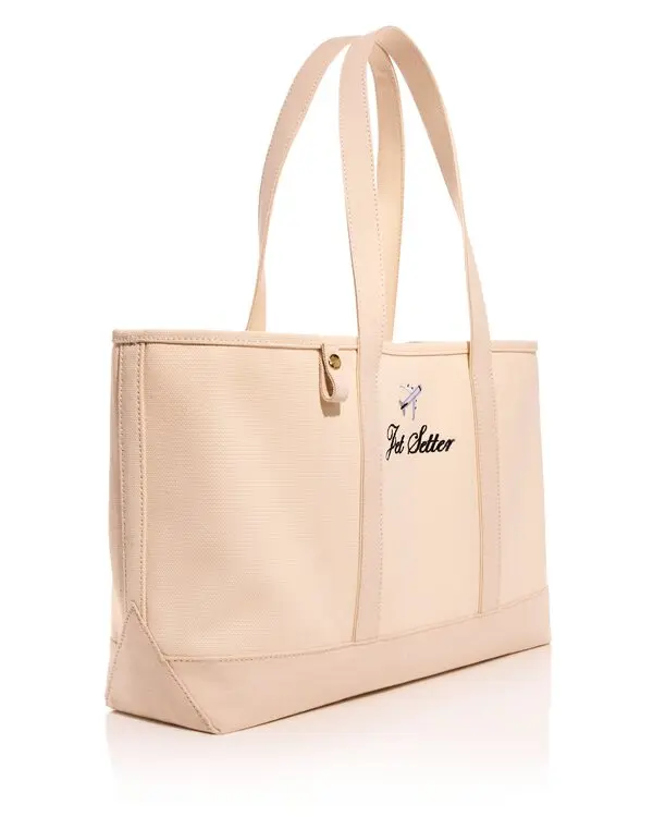 ABBODE Jet Setter Embroidered Canvas Tote