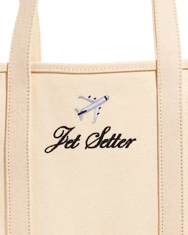 ABBODE Jet Setter Embroidered Canvas Tote