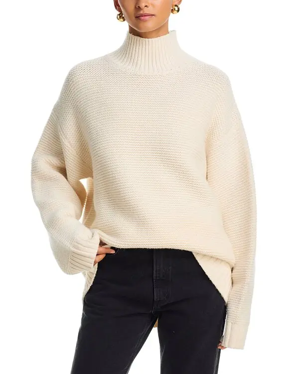 FRAME The Links Wool Turtleneck Sweater - Ecru