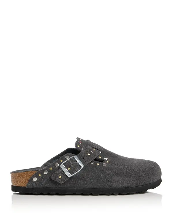 BIRKENSTOCK Suede Boston Rivets Clogs