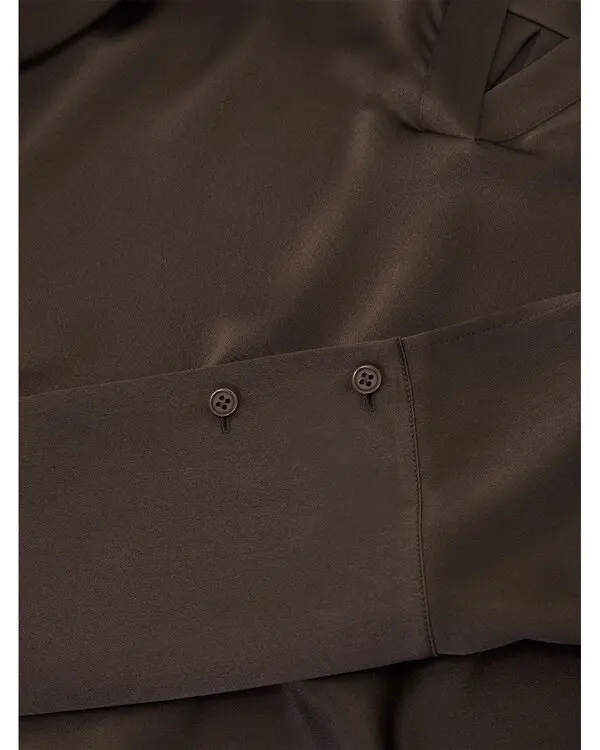 REISS Marina Silk V Neck Top