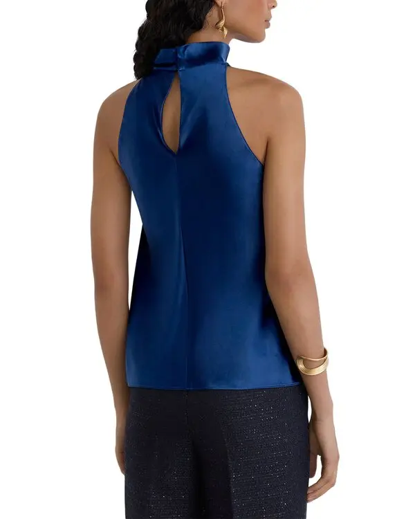 REISS Cowl Neck Silk Top