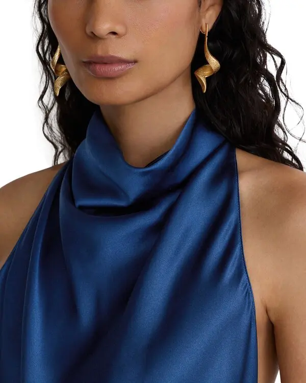 REISS Cowl Neck Silk Top